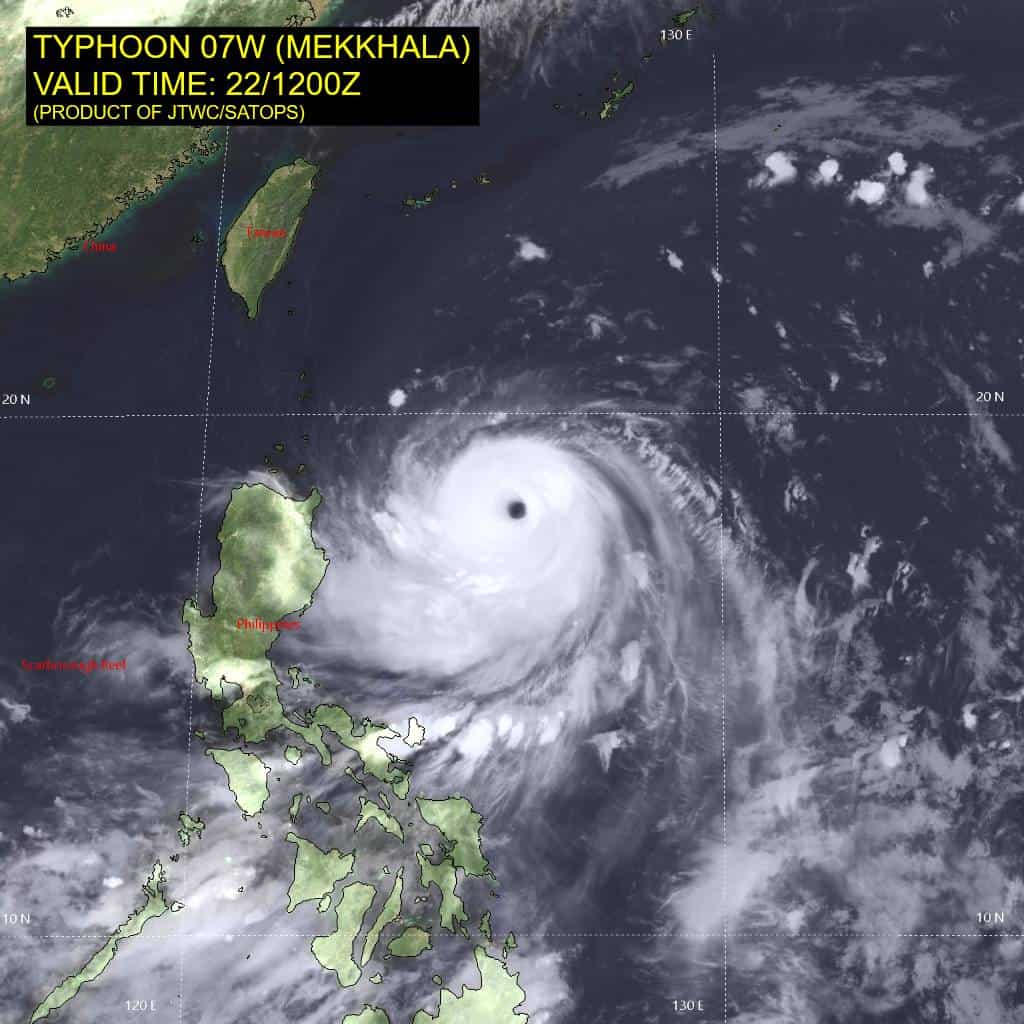 Tropical Cyclone 07W (Mekkhala) / Tropical Cyclone 08W - Pacific ...