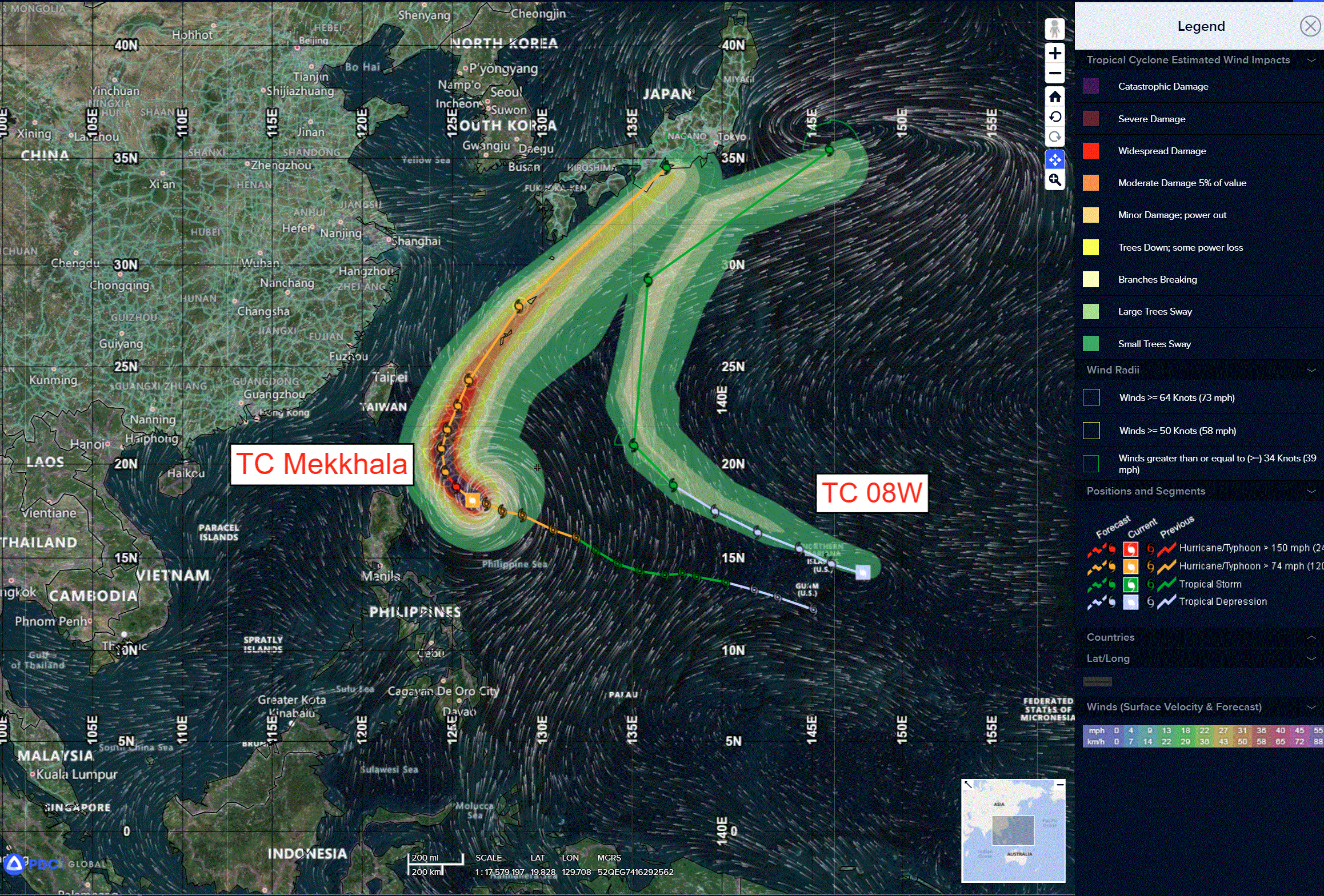 Tropical Cyclone 07W (Mekkhala) / Tropical Cyclone 08W - Pacific ...