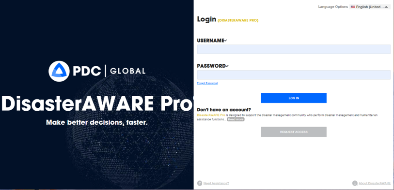 User access and logging in | Pacific Disaster Center
